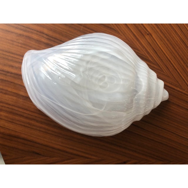 Vintage Opaline Spun Glass Seashell Dish | Chairish