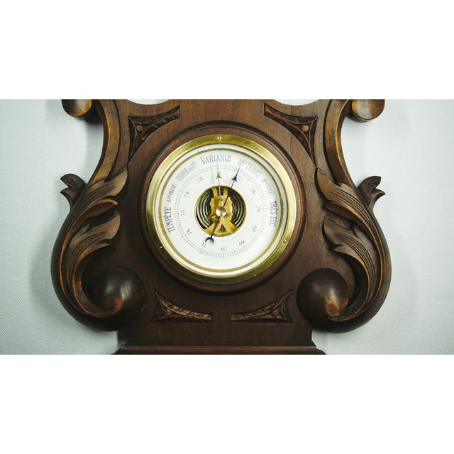 1880 Antique Large Barometer Weather Station | Chairish