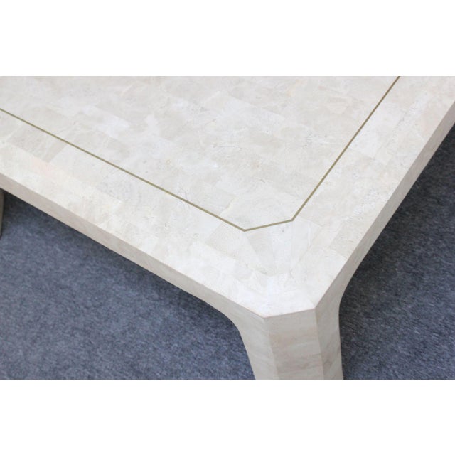 Vintage Maitland Smith Square Coffee Table in Tessellated Stone With ...