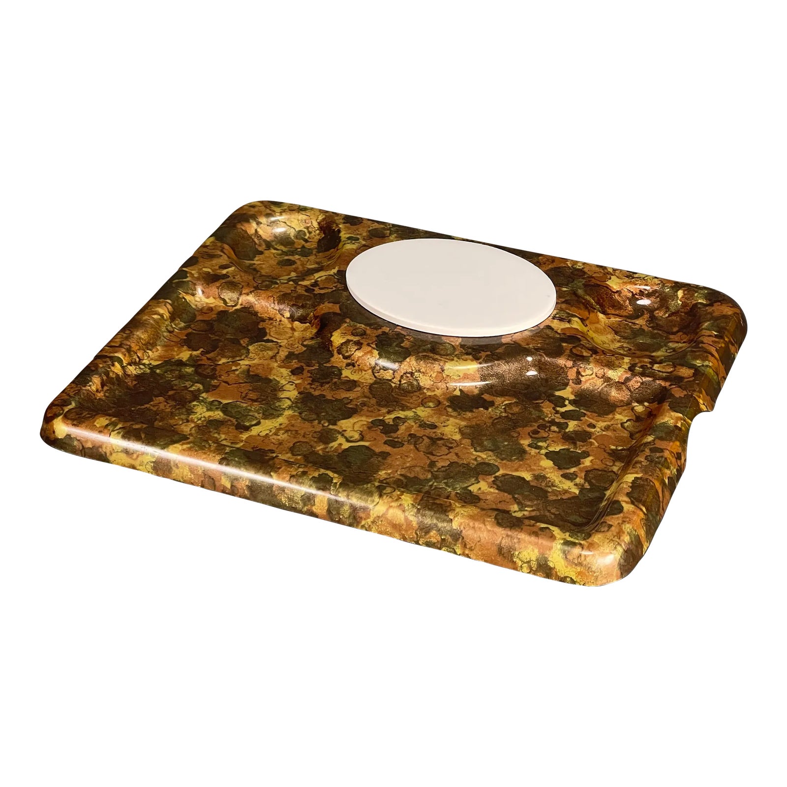 Vintage 1960s Plastic Tv Tray Swanky Camouflage Leaves Pattern Coffee ...