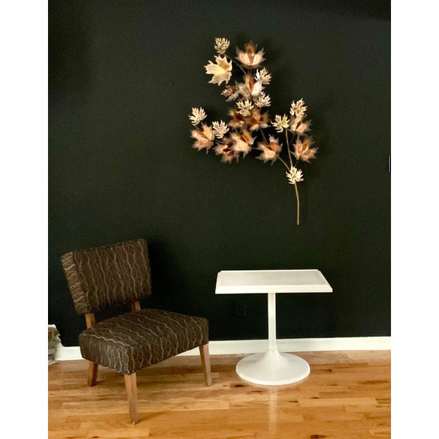 C Jere’ Large Mid Century Modern Maple Leaf Brass Copper Wall Sculpture ...