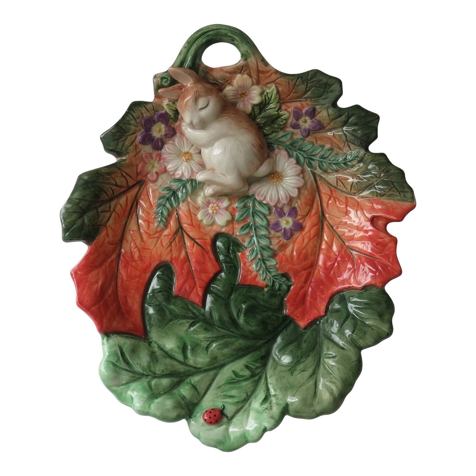 Vintage Fitz and Floyd Classic Bunny Rabbit Sleeping Candy Dish Plate ...