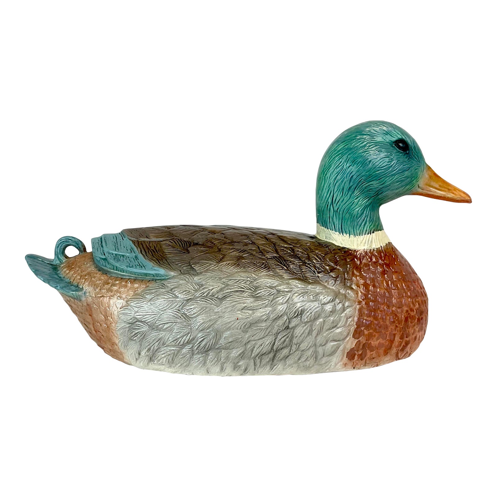 1980s Vintage Rustic Arts & Crafts Alberta Mold Ceramic Duck, Folk Art ...
