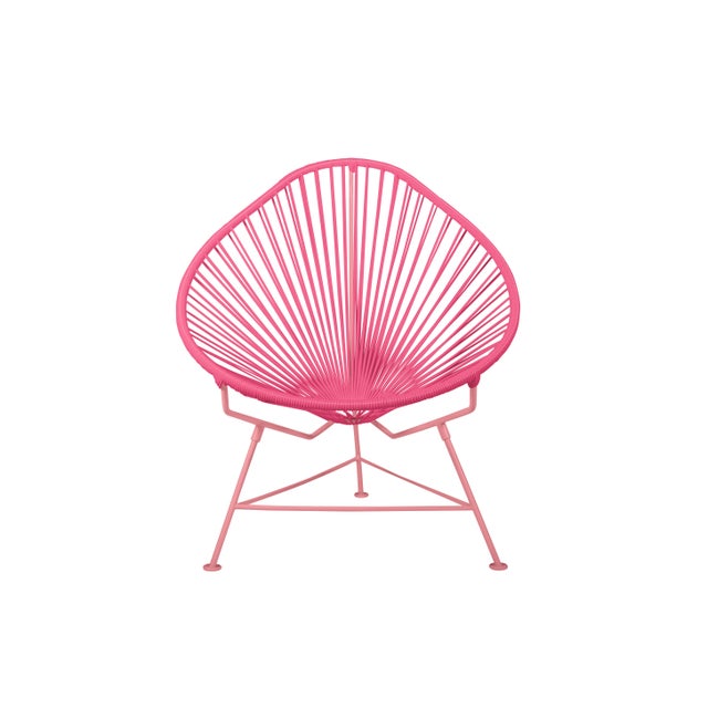 Pink on Coral Acapulco Chair | Chairish