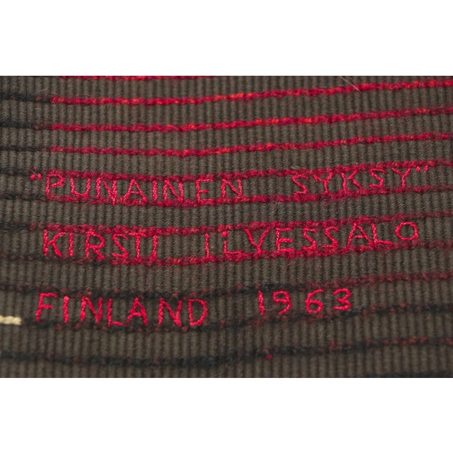 Mid 20th Century Kirsti Ilvessalo Vintage Finnish Rya Ryijy Rug, 4'3 X ...