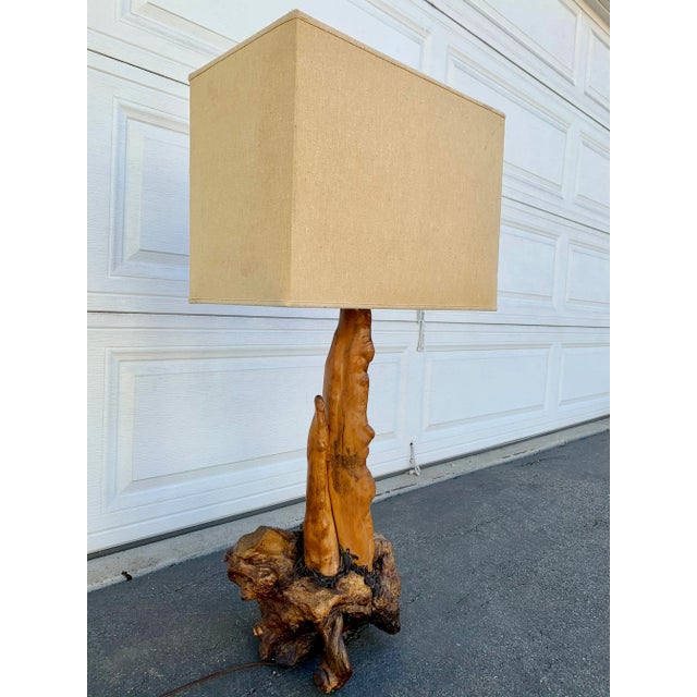 Vases Home & Living Vintage 60s70s Burl Wood Lamp Mid Century Bohemian ...