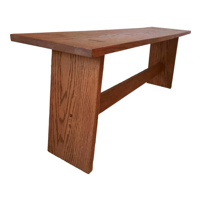 1990s Japanese Inspired Modern Oak Contemplation Bench or Use as a ...