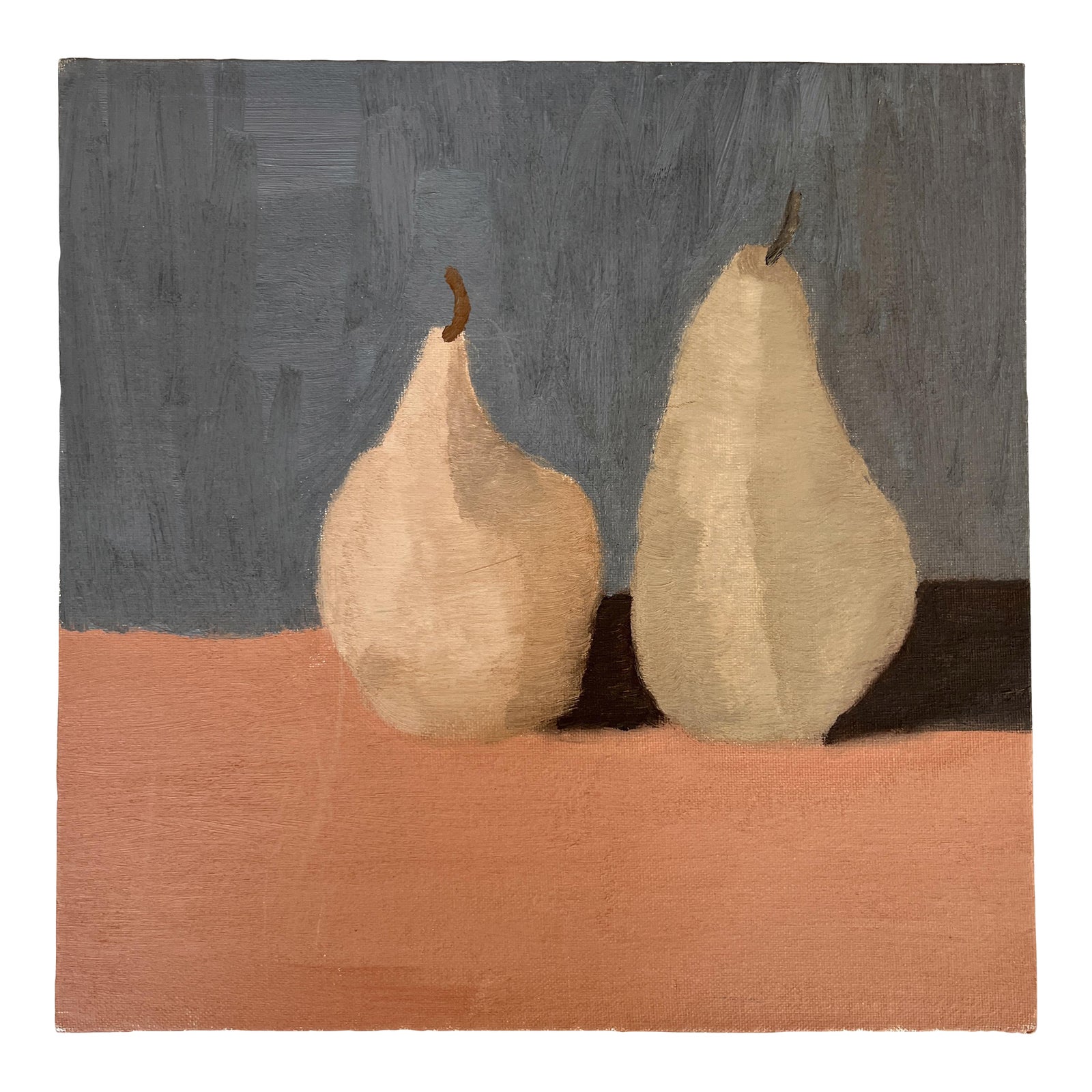 Abstract Pears Still Life Oil Painting on Artist 12" X 12" Board ...