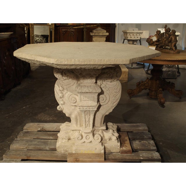 Period Renaissance Carved Stone Table From the South of France, 1570 ...