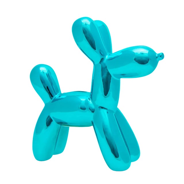 Interior Illusions Plus Blue Mini Balloon Dog Bank - 7.5" Tall | Chairish