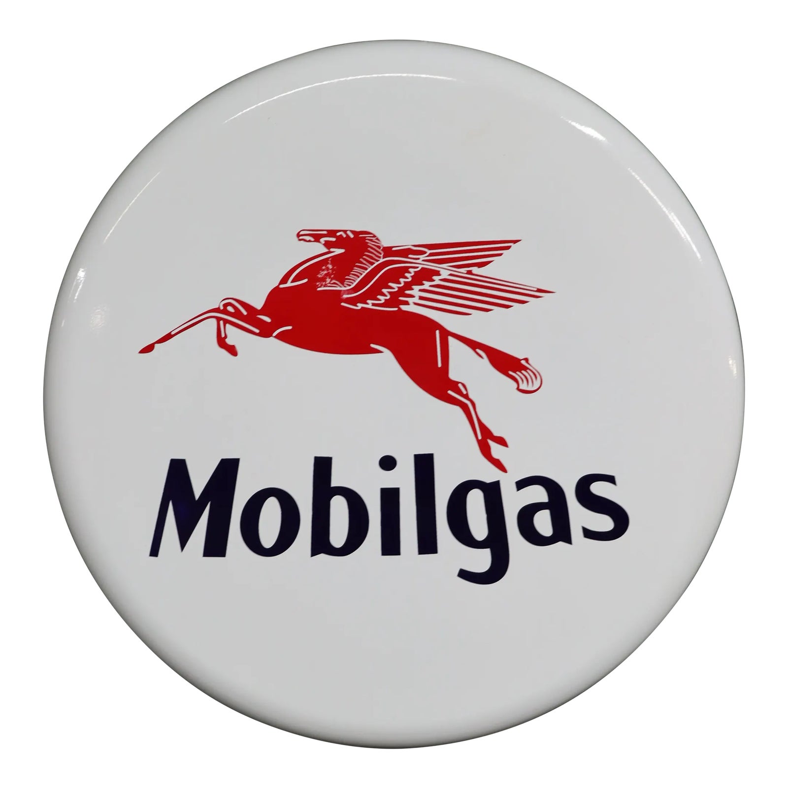 Reproduction Mobil Gas Button Sign | Chairish