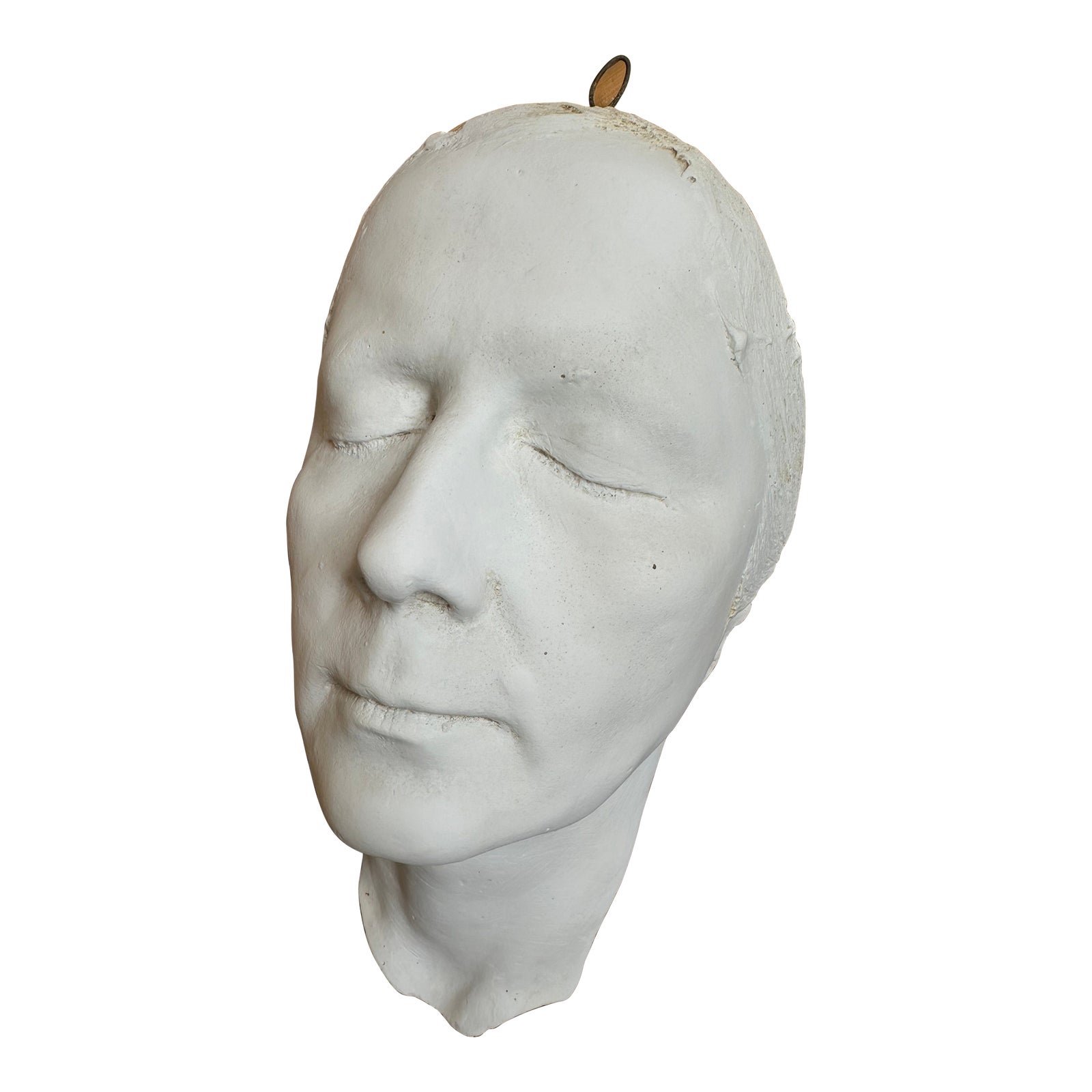 1970’s Plaster Face Wall or Tabletop Sculpture | Chairish