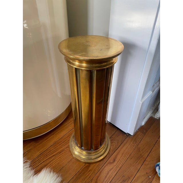 Neoclassical Brass Pedestal Doric Order Column | Chairish