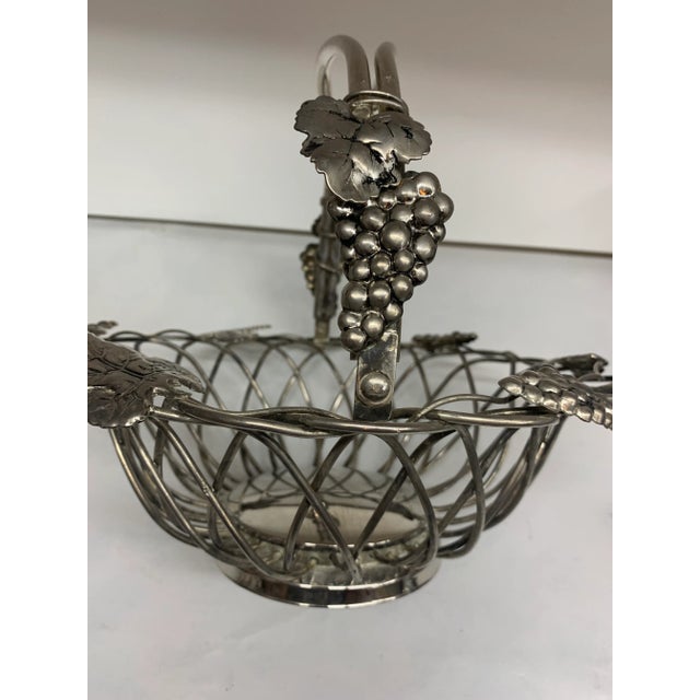 Vintage Godinger Silverplate Bread or Fruit Basket With Handle | Chairish