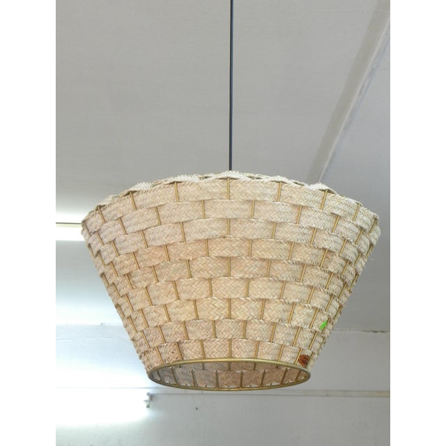 Early 21st Century Handwovean Bohemian Natural Fiber Raffia Pendant ...