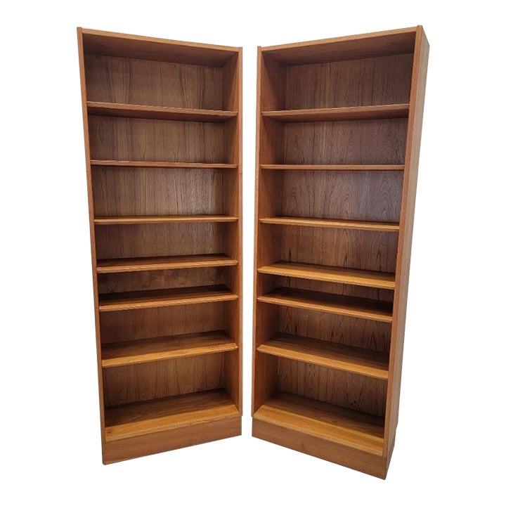 Vintage Danish Modern Teak Bookcases by Carlo Jensen for Poul Hundevad - Pair | Chairish