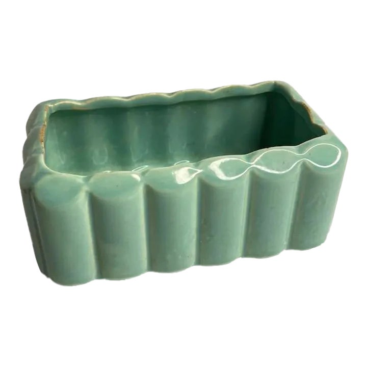 Vintage Blue McCoy Planter | Chairish