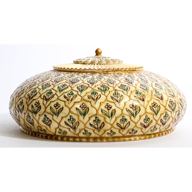 Taj Mahal Bombay Round Tea Box | Chairish