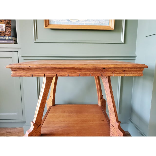 Unique Antique Two-Tier Parlor Game Table | Chairish