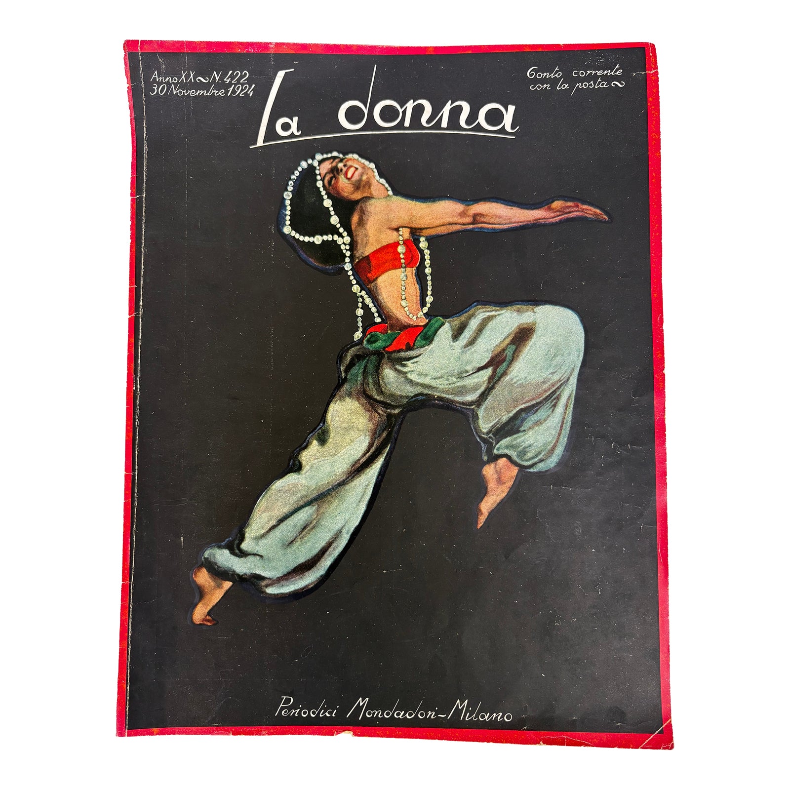 Italian 1928 Original Magazine Cover | Chairish
