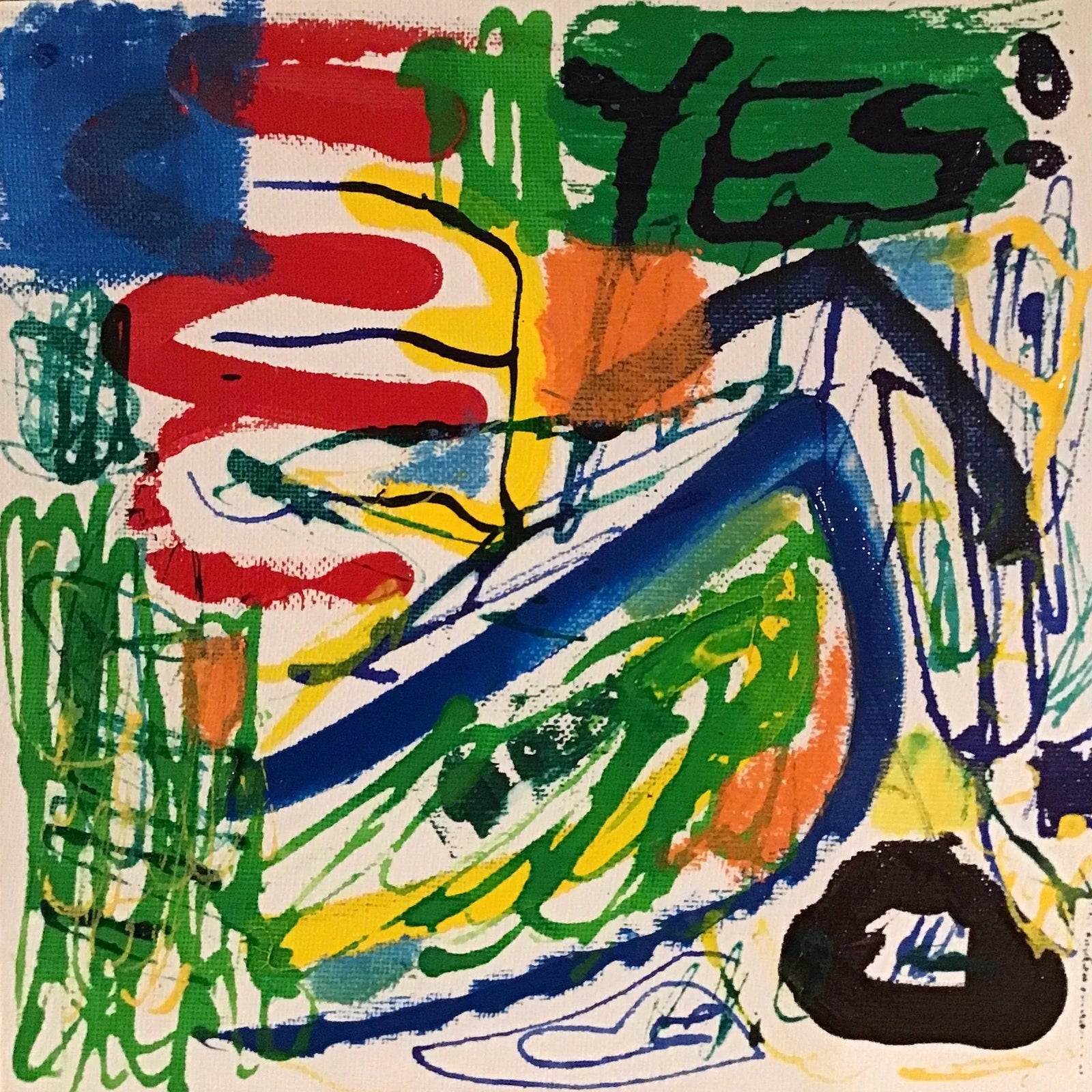 "Yes" Original Mixed Media Intuitive Abstract Painting on Canvas Panel ...