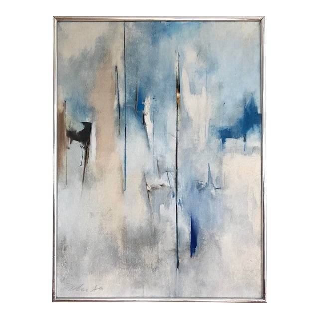 1980s Abstract Expressionist Painting, Framed | Chairish