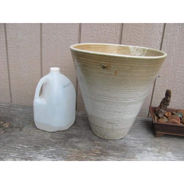 Zaneville Pottery "Homespun" Tapered Planter | Chairish