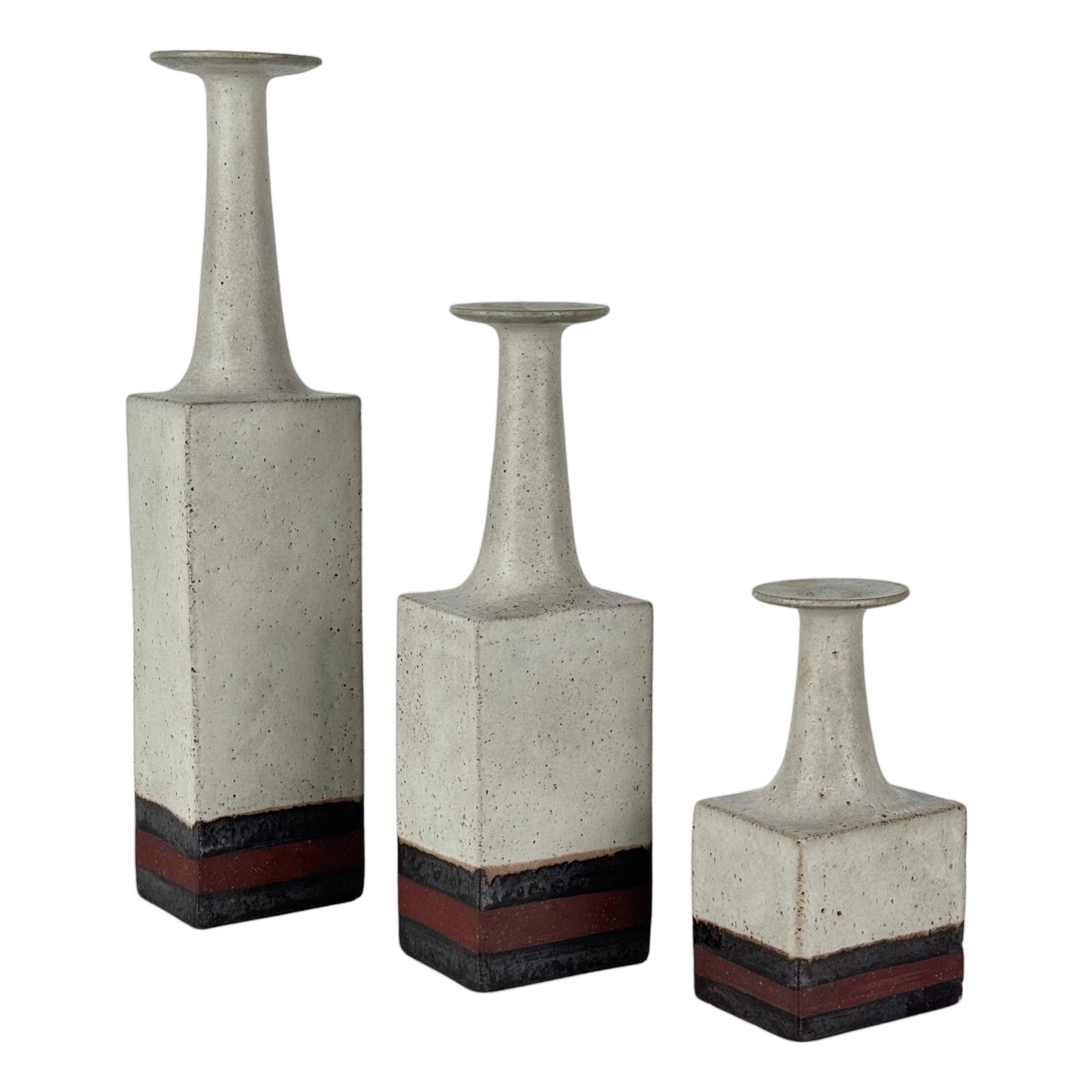 Vintage Ceramic Monofiore Vases by Bruno Gambone, 1960s, Set of 3 ...