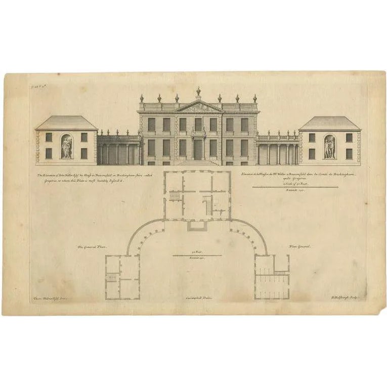 Campbell, Illustration of the House of John Waller, 1725, Print | Chairish