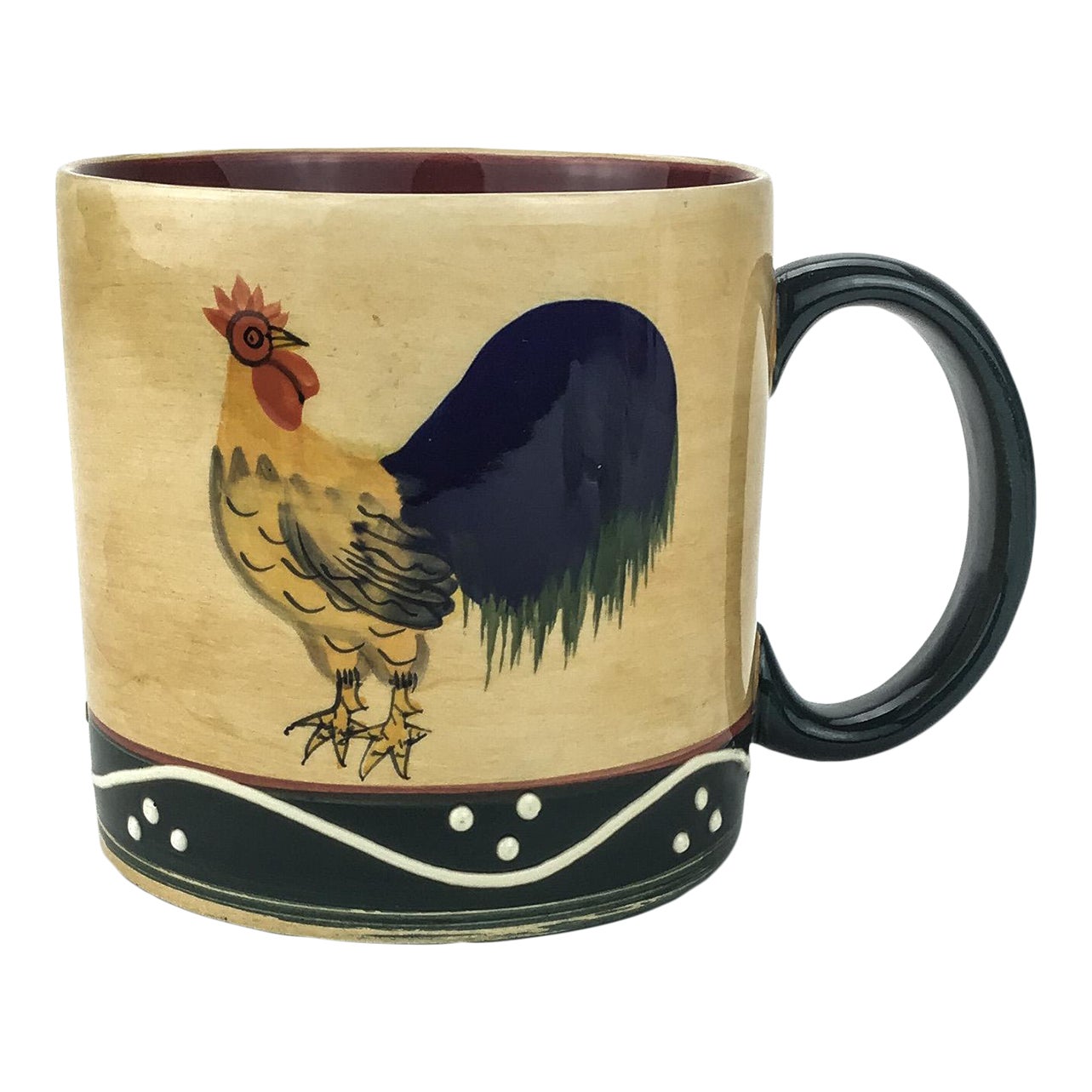 Vintage Ceramic Mug Rooster Design | Chairish