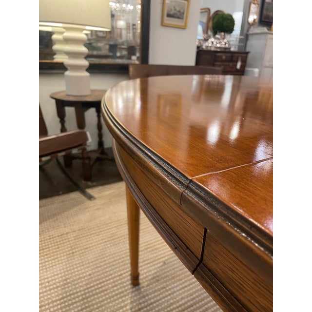 Midcentury Modern Heritage Triune Walnut Oval Dining Table | Chairish