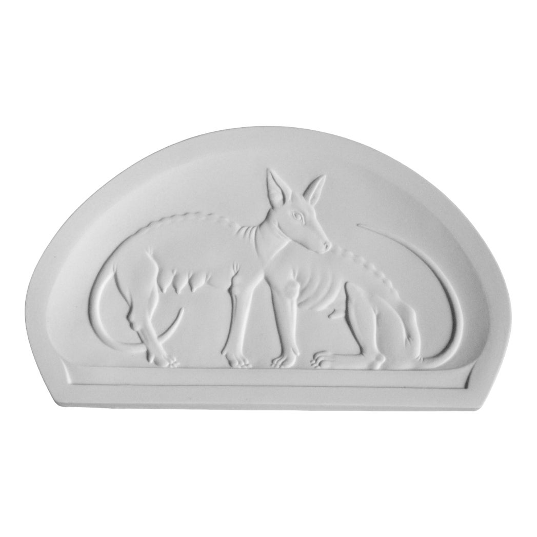 Bone Porcelain Relief of Rome Wolves by Ilona Romule | Chairish