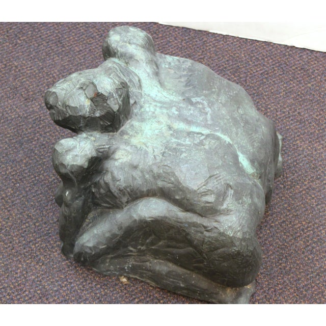 Modern Abstract Cast Bronze Female Sculpture | Chairish