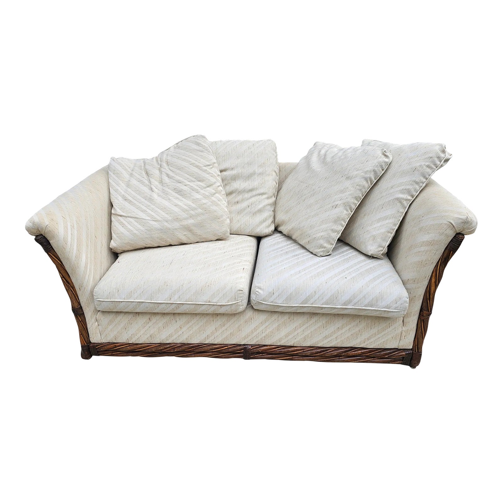 1970s Pencil Reed Loveseat Alexdale Furniture | Chairish