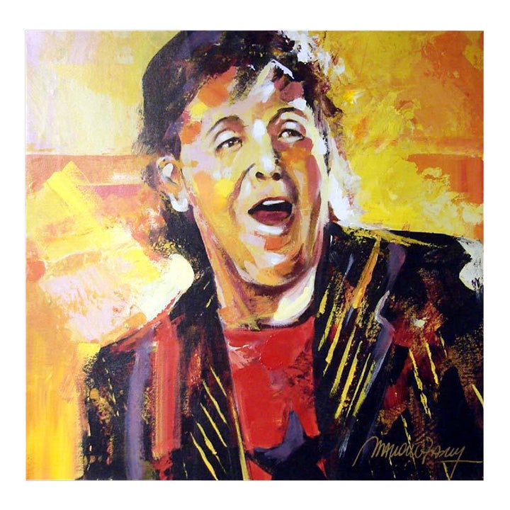 Malcolm Farley "Paul McCartney"Beatles Hand Signed Unique Canvas | Chairish