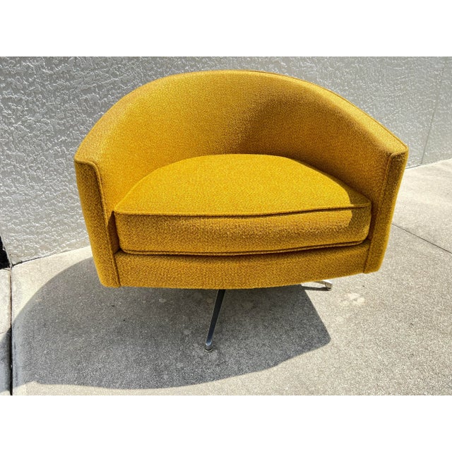 Mid 20th Century Mid-Century Modern Barrel/Swivel Lounge Chair in Dijon ...