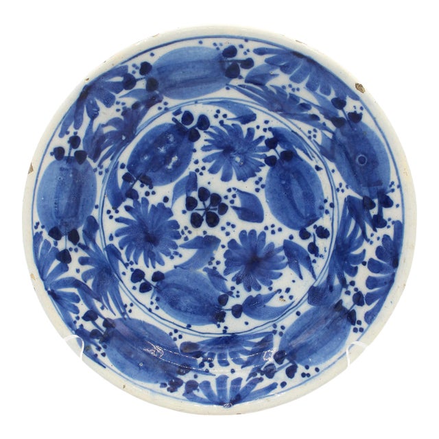 Circa 1800-1830 Delft Blue & White Plate | Chairish