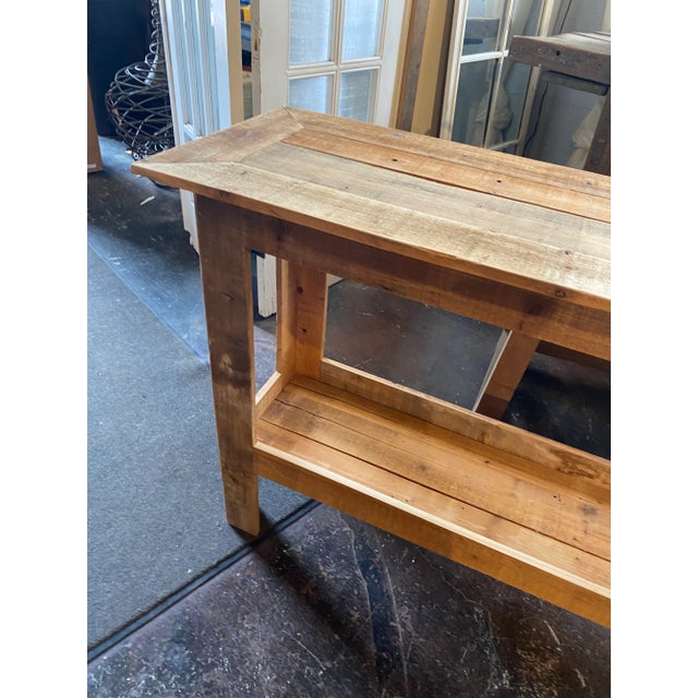 Rustic Wooden Console Table | Chairish