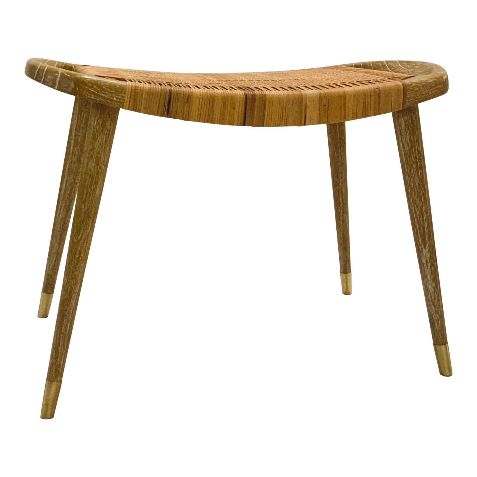 Bungalow 5 Organic Modern Caned Jerome Stool | Chairish