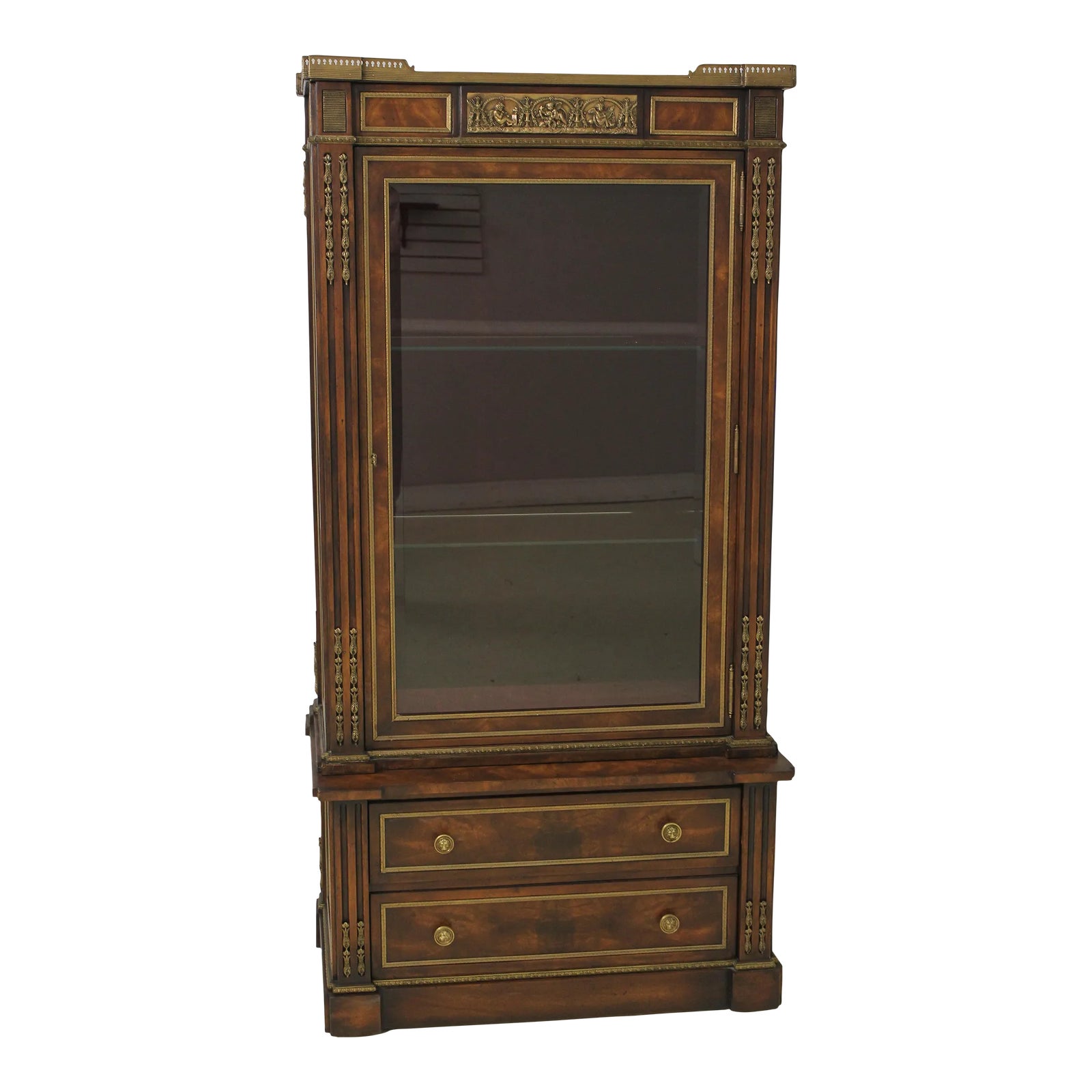 Theodore Alexander French Louis XVI Vitrine Curio Cabinet | Chairish