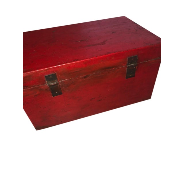 Antique Chinese Red Lacquer Box | Chairish