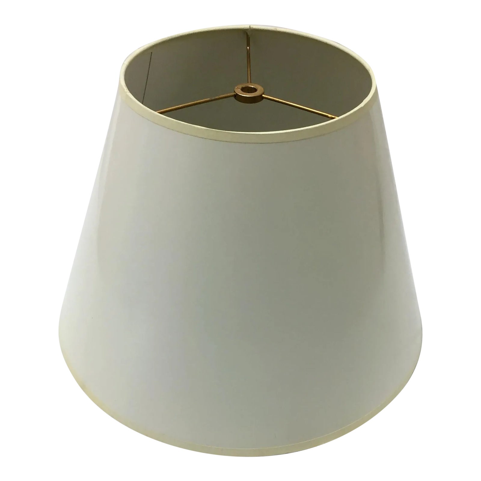 Vintage Late 20th Century White Round Empire Lamp Shade, Medium | Chairish