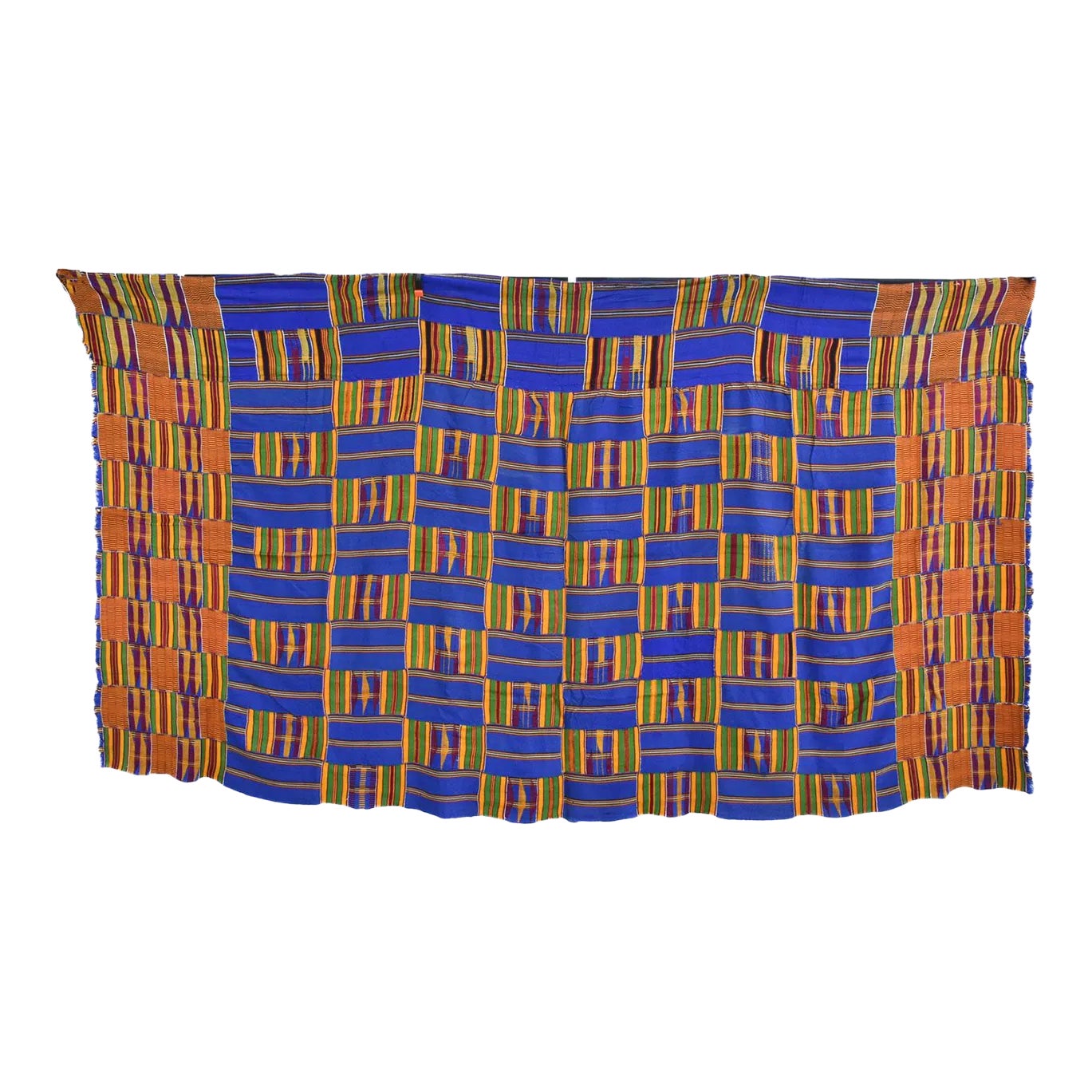 Late 20th Century Handwoven African Kente Textile | Chairish