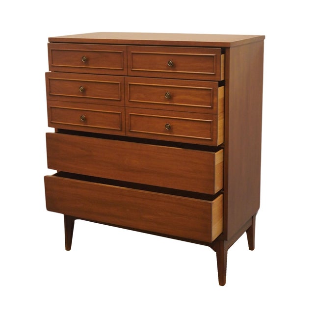 Dixie Furniture Solid Walnut Mid Century Modern MCM Style 38" Chest of ...