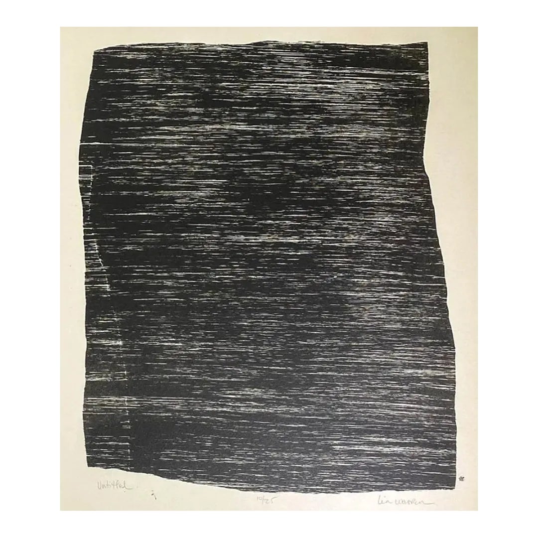 1970s Lin Warren Abstract Woodcut | Chairish