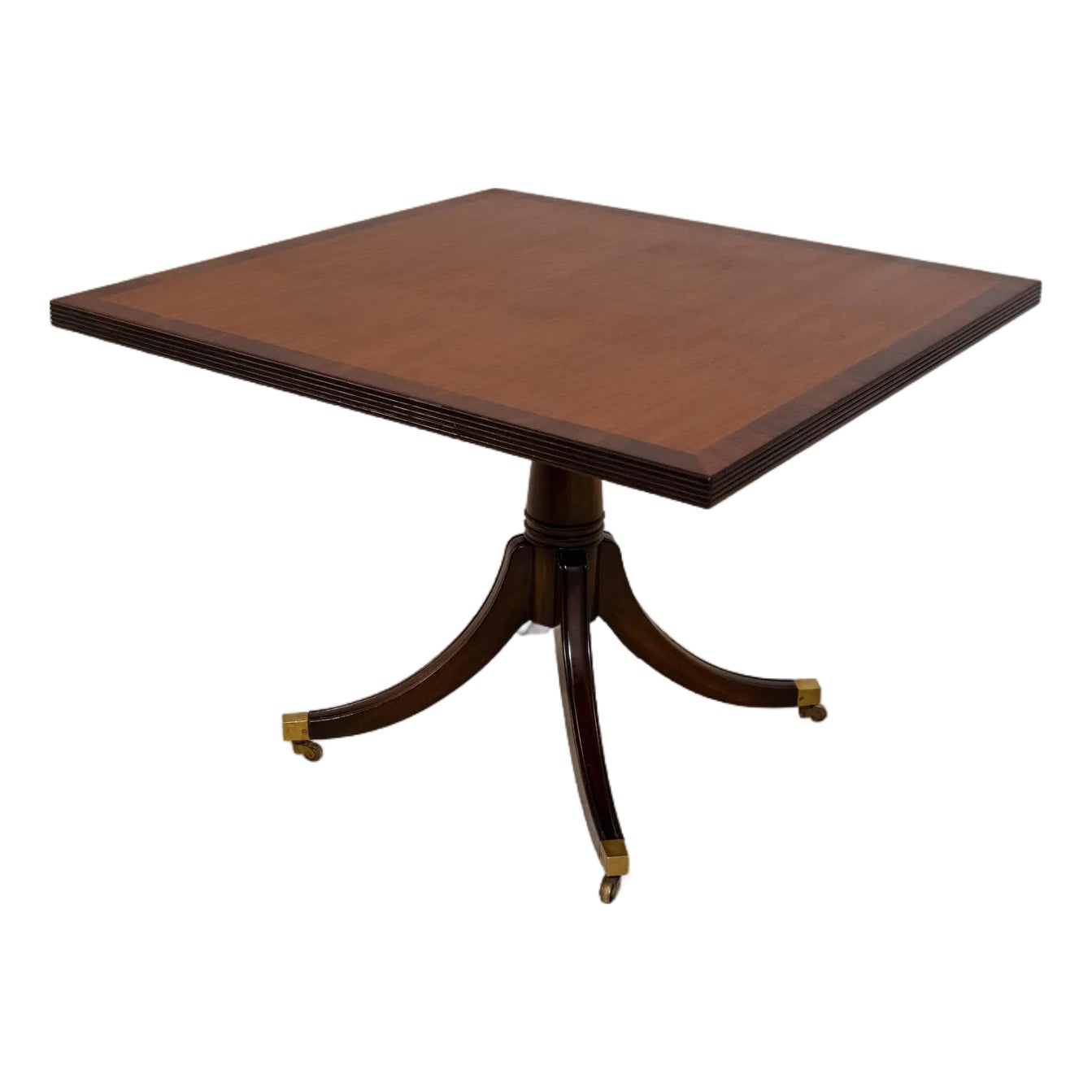 English Square Duncan Phyfe Mahogany Breakfast Table | Chairish