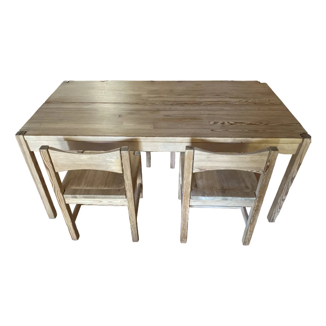 Hongisto Dining Set in Solid Pine by Ilmari Tapiovaara for Laukaan Puu ...