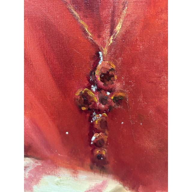 Captivating Original Oil Painting Portrait of a Cardinal | Chairish
