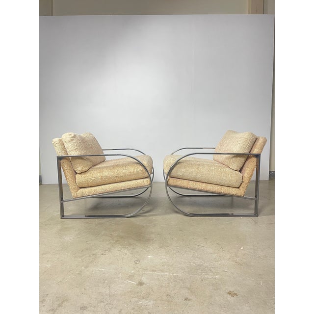 1970s Chrome Cantilever Chairs Attributed to John Mascheroni for Swaim ...
