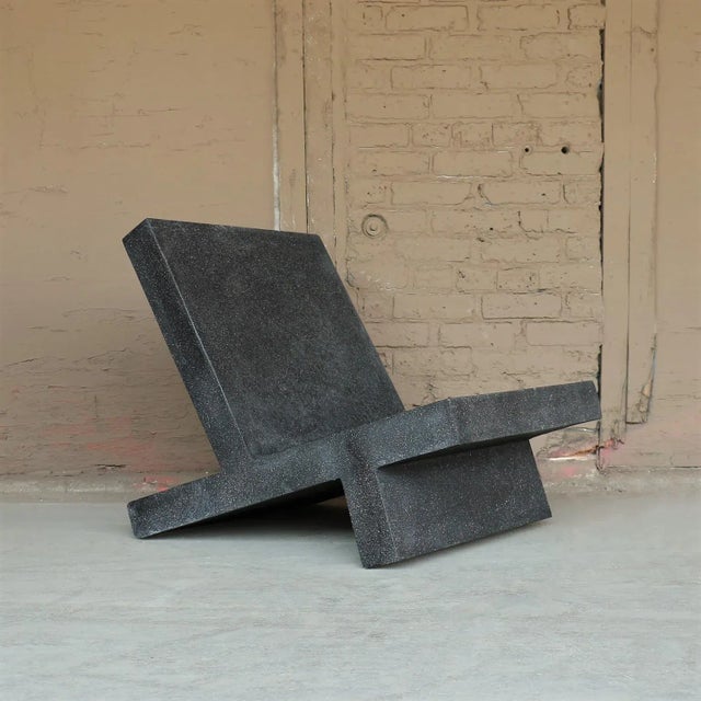 Cast Resin 'Wavebreaker' Chair, Coal Stone Finish by Zachary A. Design ...